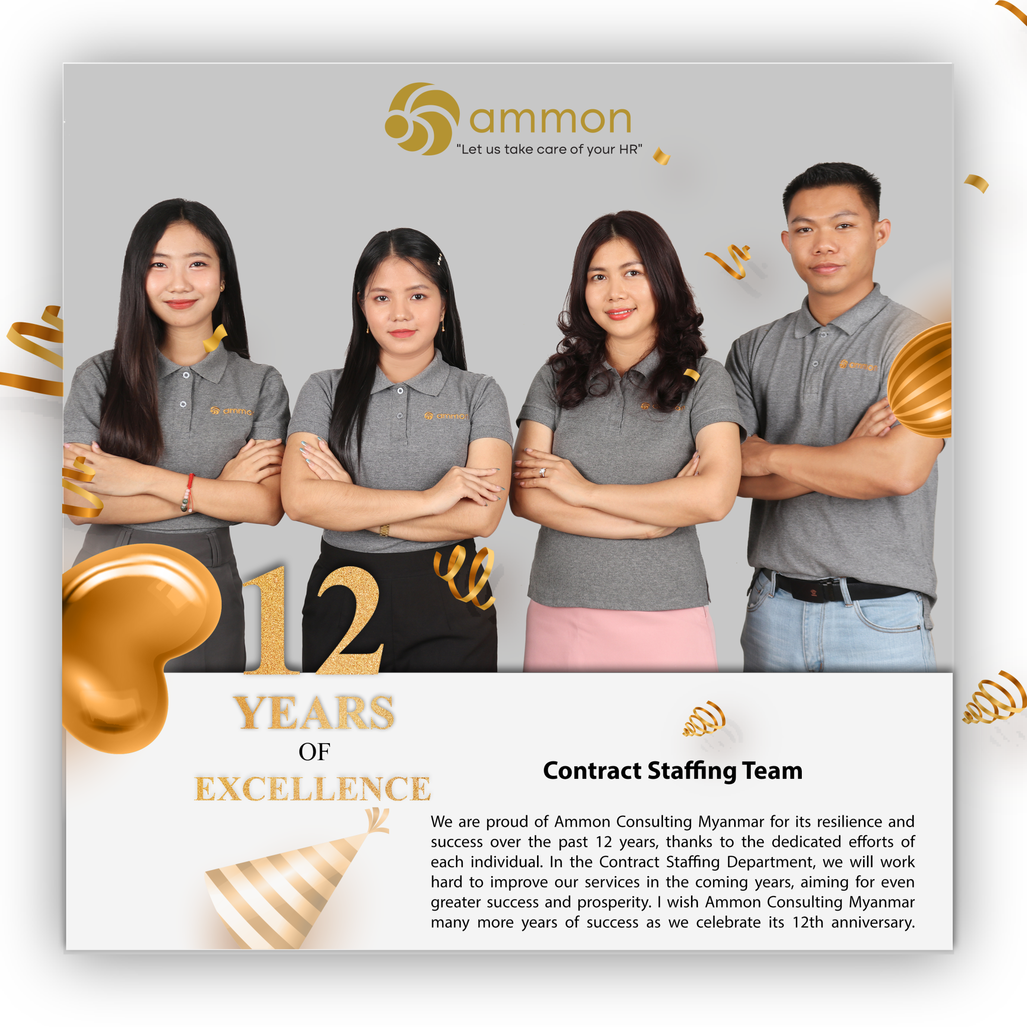 Ammon 12th Year Anniversary Wish from Our Contract Staffing Team ...